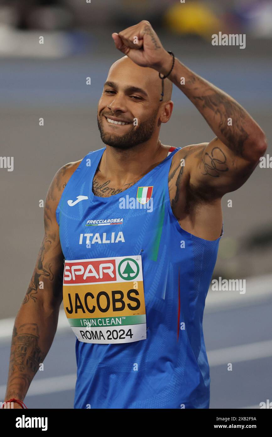Rome, Italy. 08th June, 2024. Rome, Italy 8.06.2024: Marcell Jacobs win ...