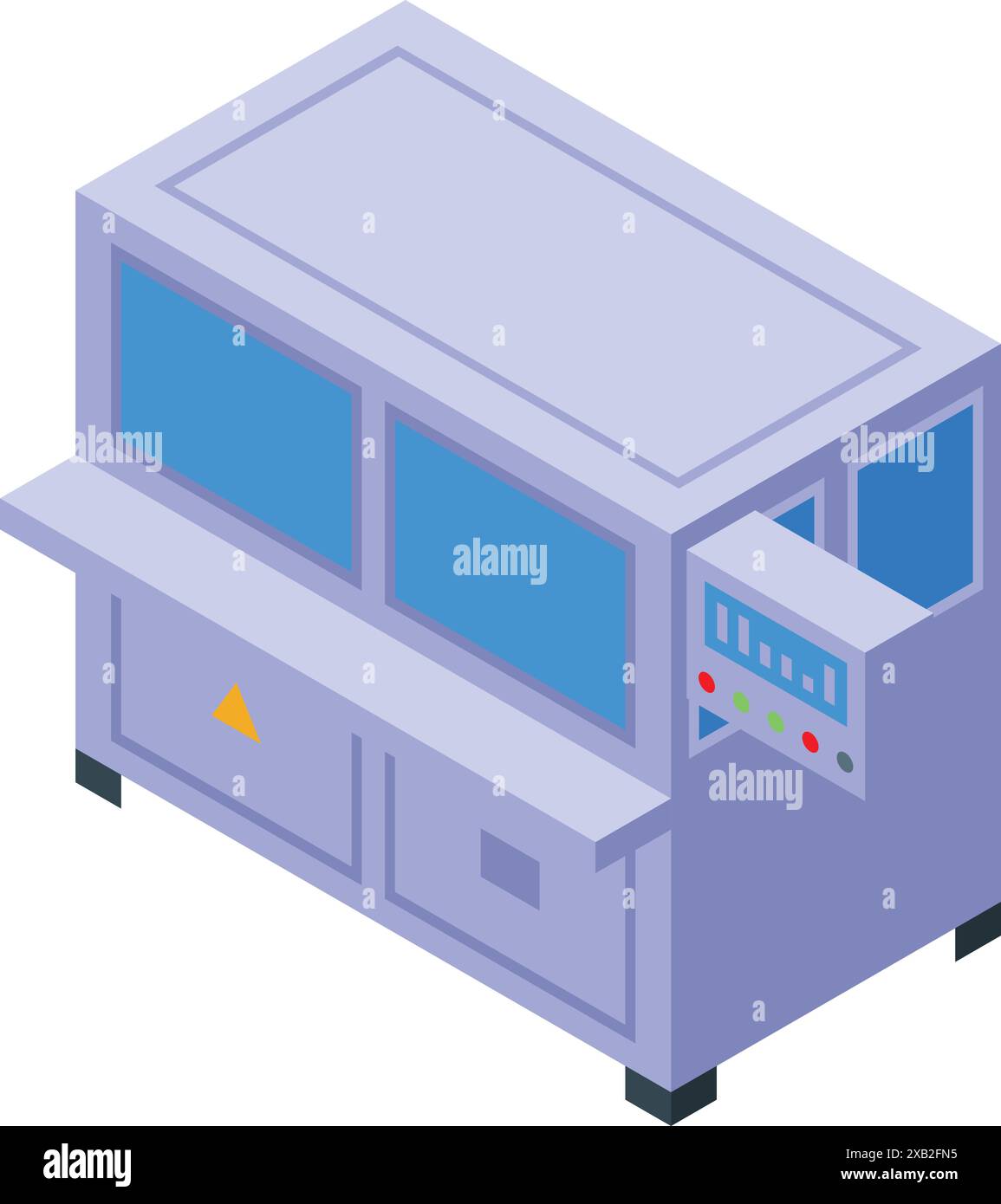 Modern industrial equipment operating with control panel, digital ...