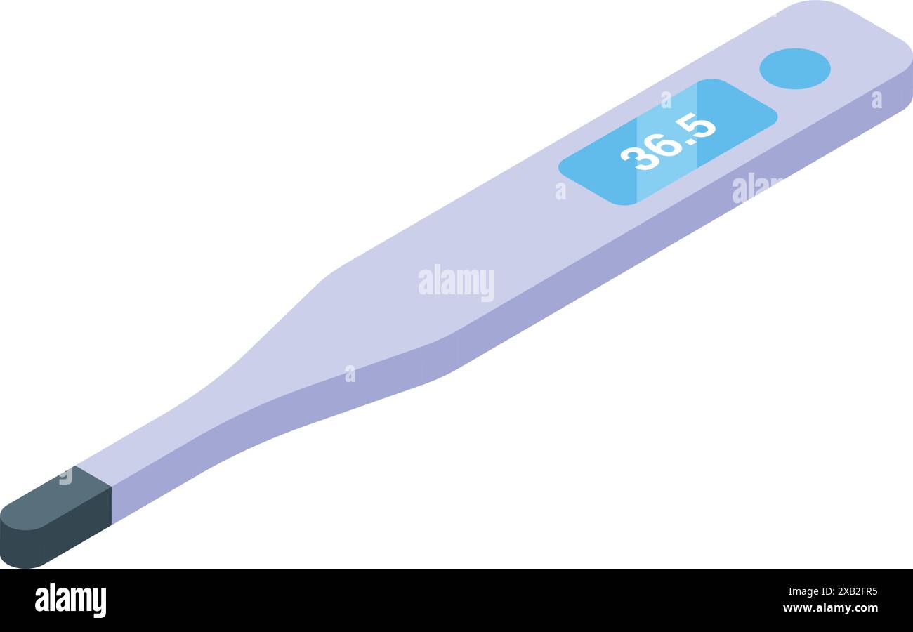 Digital medical thermometer showing temperature for fever control Stock ...