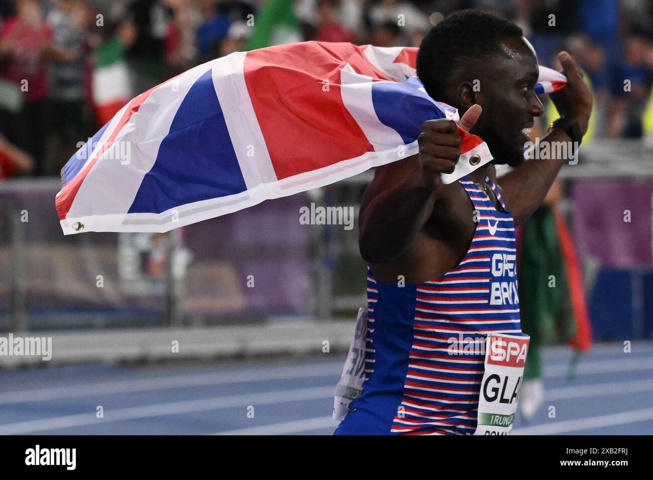 Rome, Italy. 08th June, 2024. Romell GLAVE Bronze Medal 100m Men during ...