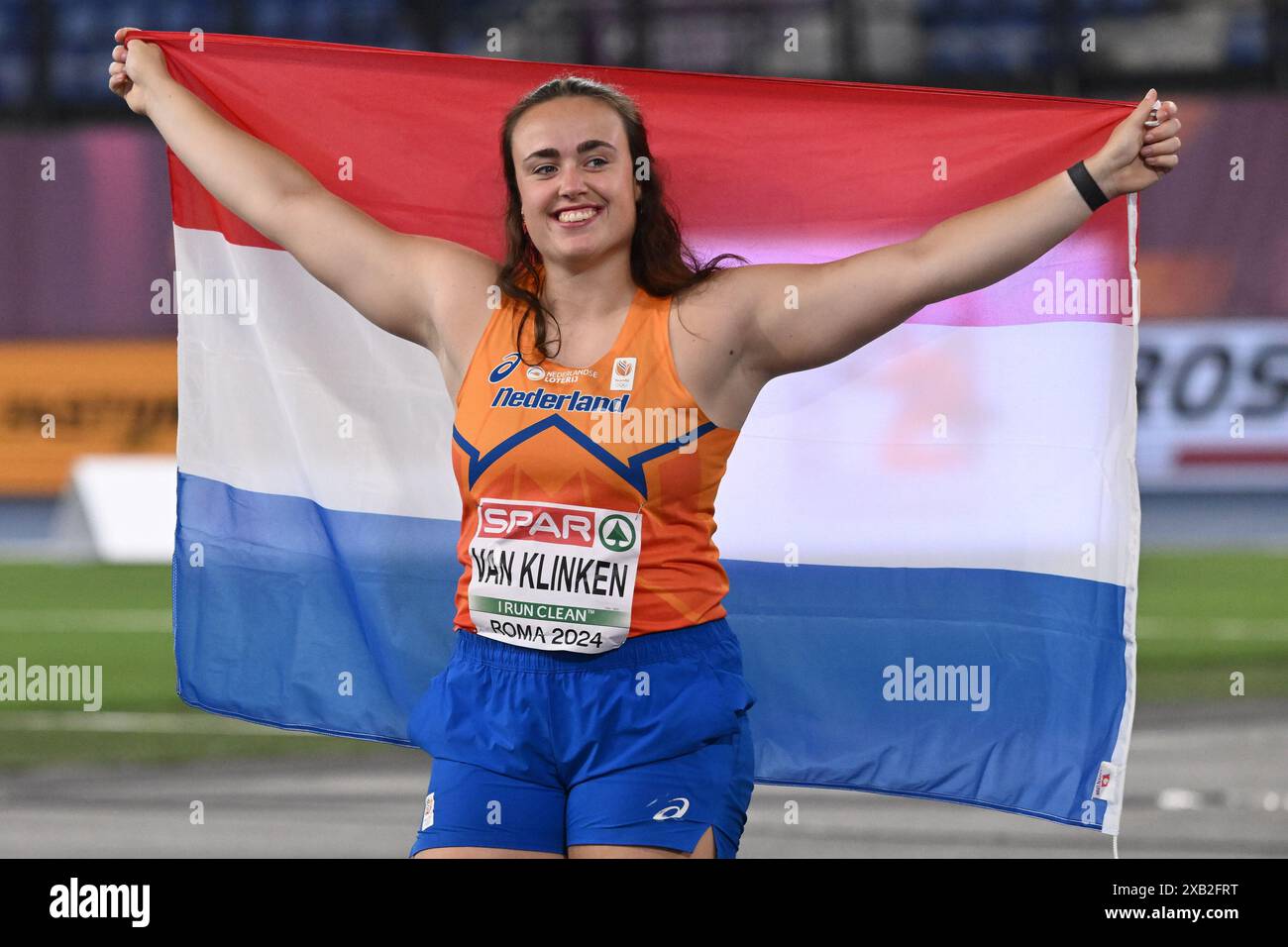 Rome, Italy. 08th June, 2024. Jorinde VAN KLINKEN Silver Medal Discus ...