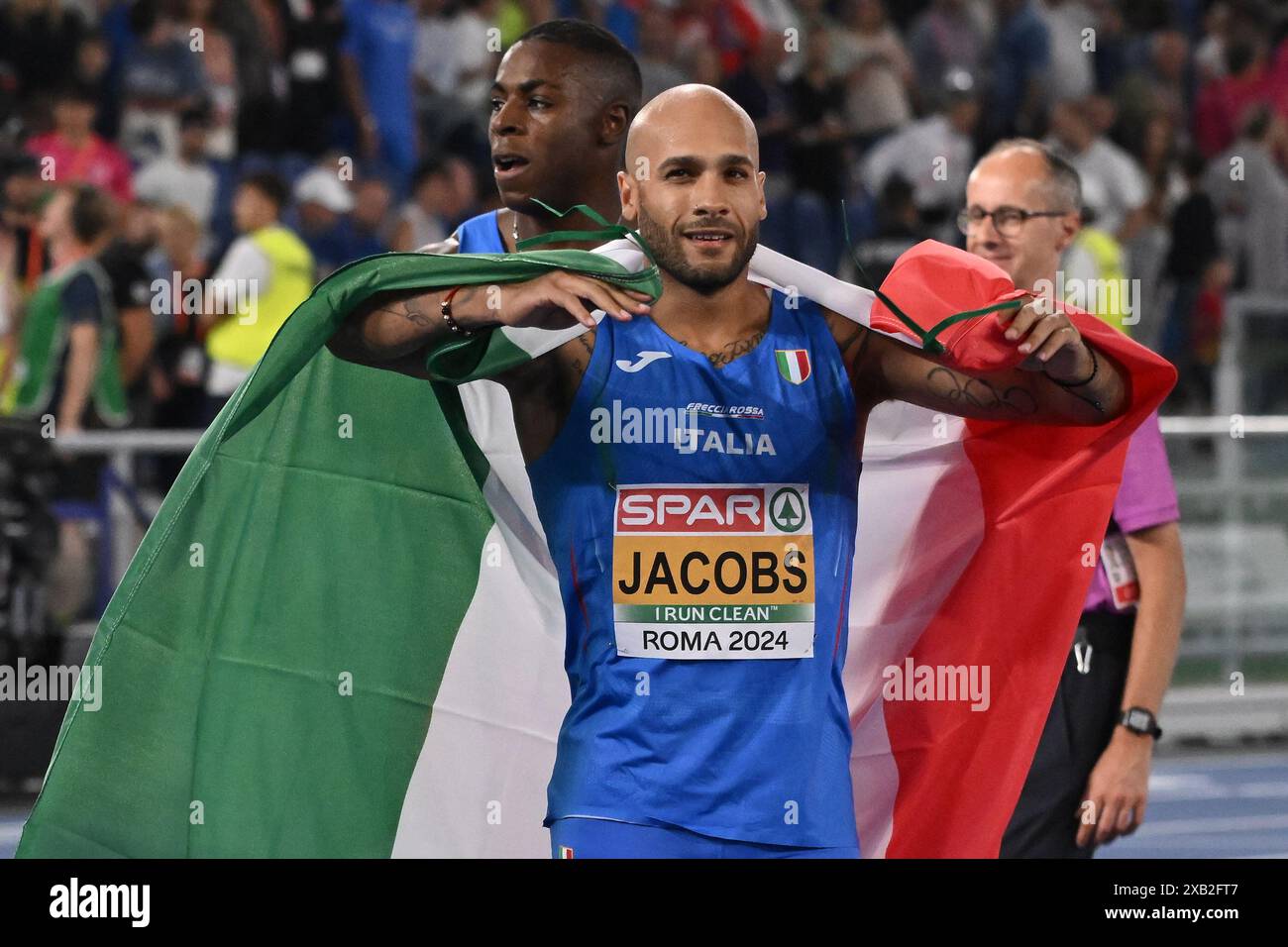 Rome, Italy. 08th June, 2024. Marcell JACOBS Gold Medal 100m Men during ...