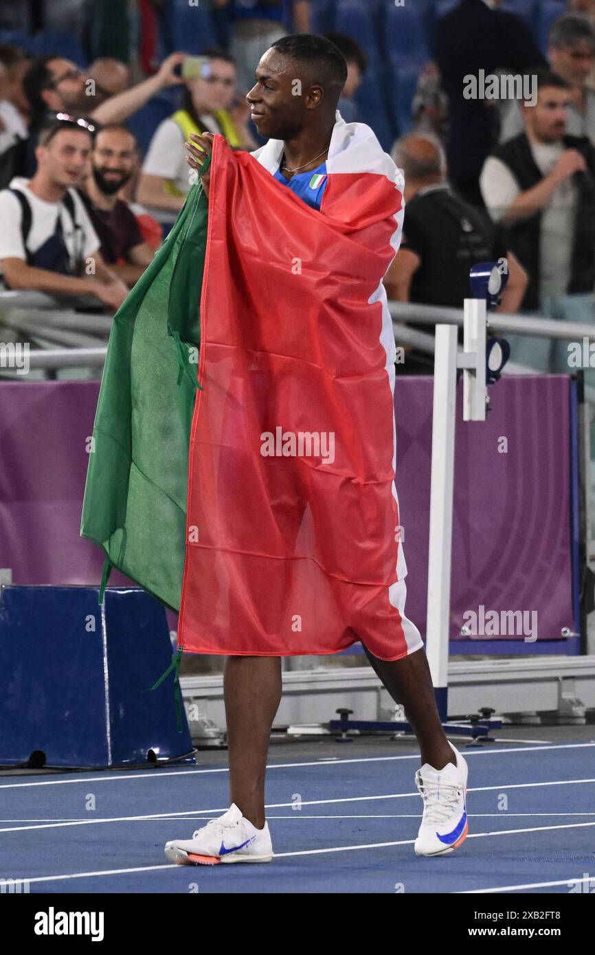 Rome, Italy. 08th June, 2024. Chituru ALI Silver Medal 100m Men during ...