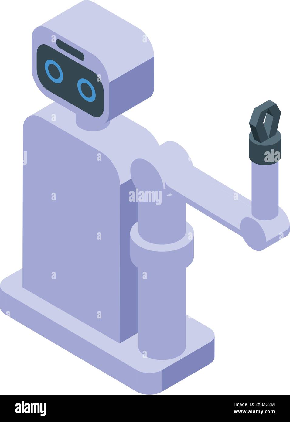 Modern robot manipulator is picking up an object using artificial intelligence Stock Vector ...