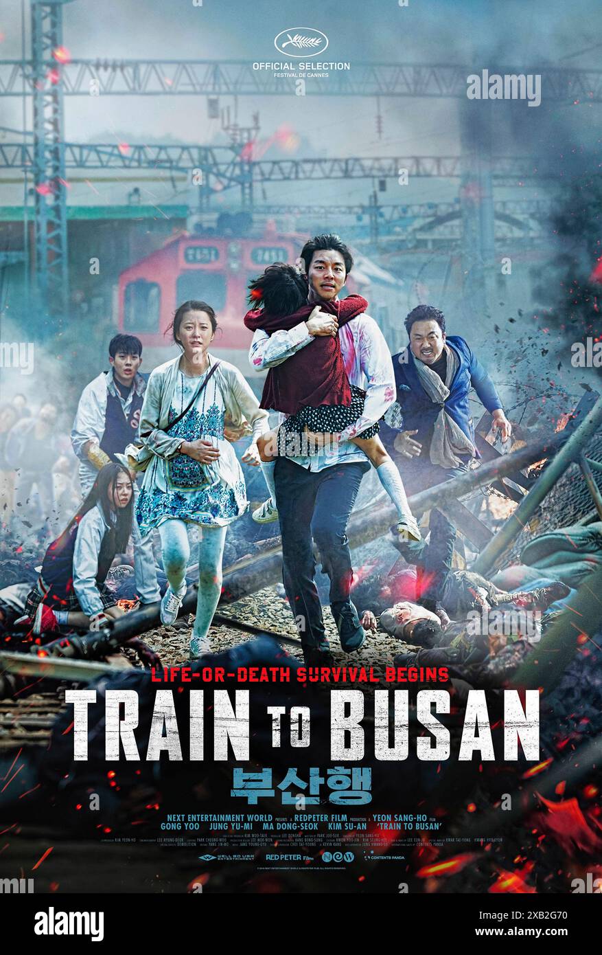 Train to Busan (2016) directed by Yeon Sang-ho and starring Gong Yoo, Jung Yu-mi and Ma Dong ...