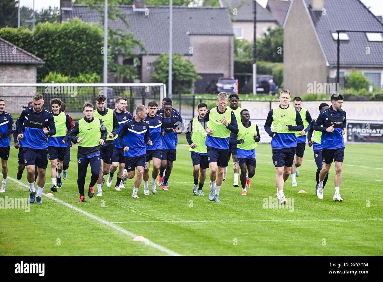 FCV Dender players pictured in action during a training session of ...