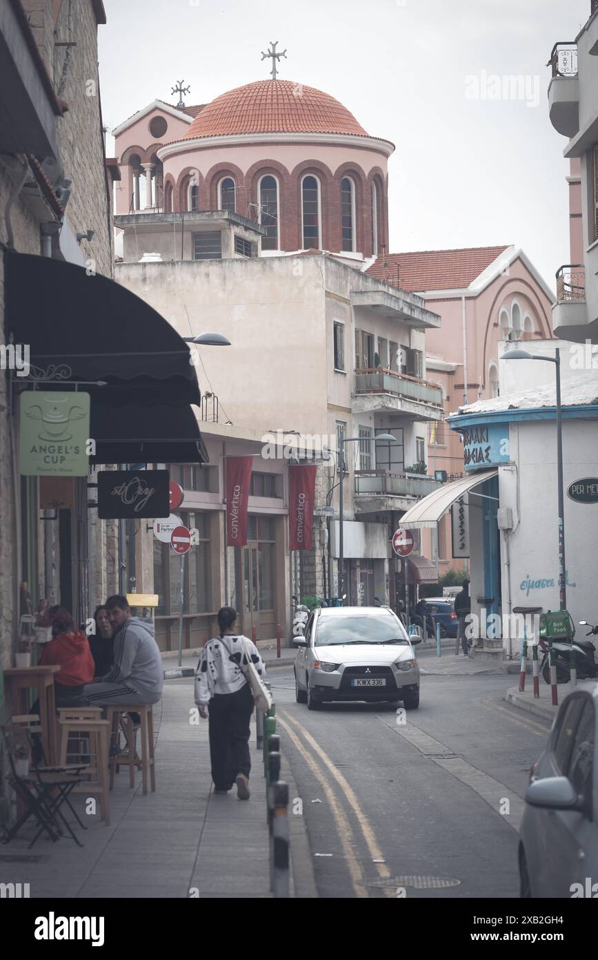 Limassol, Cyprus - December 24, 2022: People walking in the street of ...