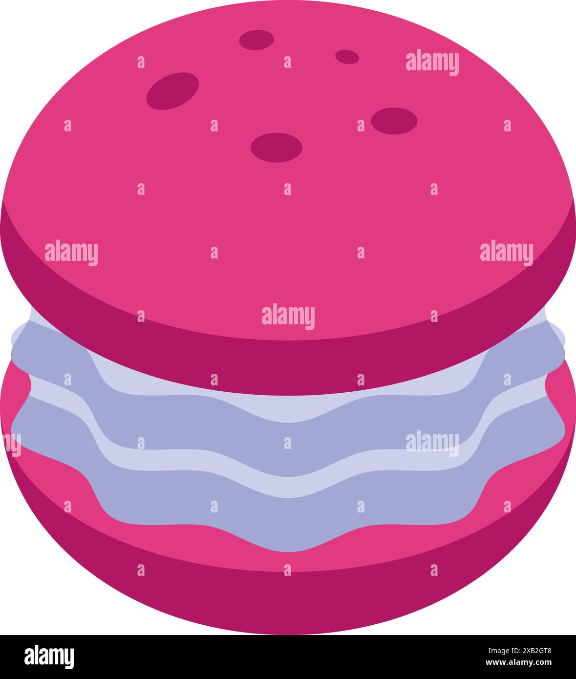 Pink macaron with blueberry cream filling is making your mouth water ...