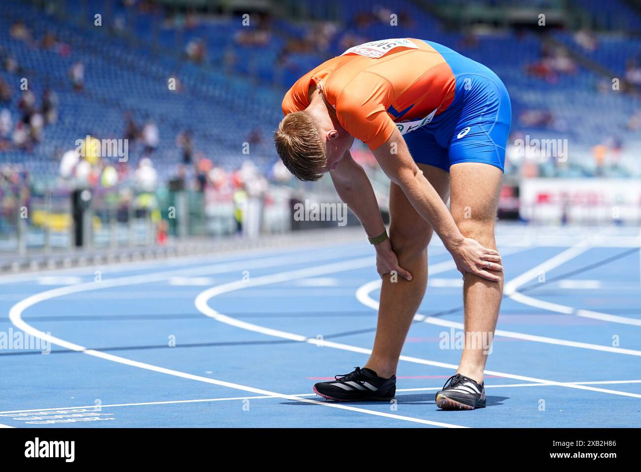 ROME, ITALY - JUNE 10: Nick Smidt of Netherlands looks exhausted after ...