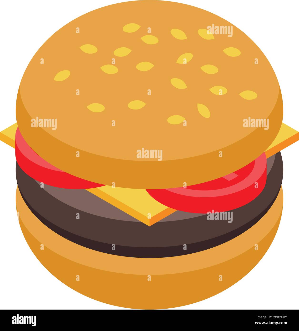 Tasty looking cheeseburger with all the fixings is shown in this ...