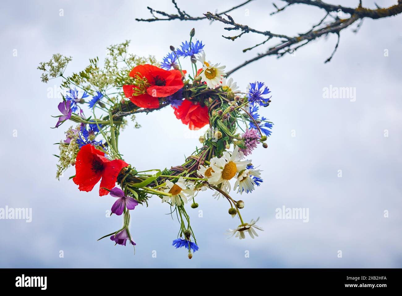 Summer Solstice Day, Midsummer. pagan witch traditions. Colorful Floral ...