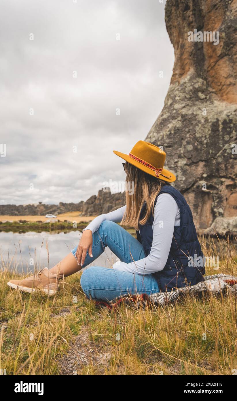 Young peruvian woman posing hi-res stock photography and images - Alamy