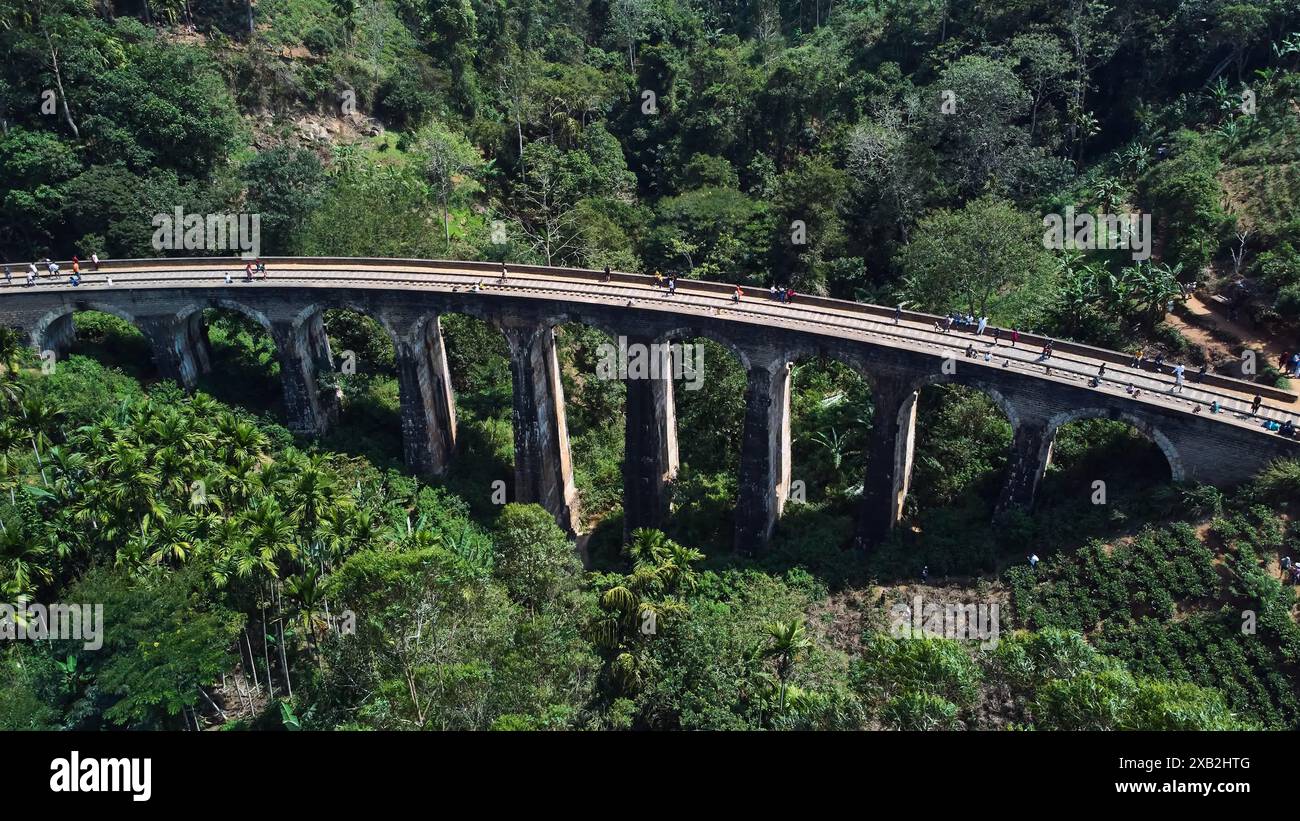 Aerial view of the Demodara nine-arch bridge Stock Photo - Alamy