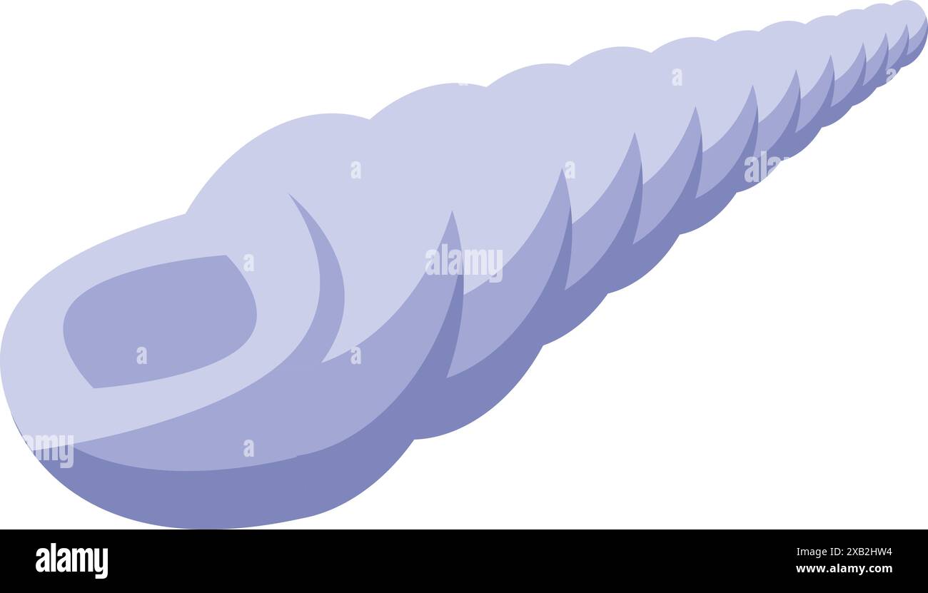 Minimalist illustration featuring a long purple seashell, ideal for ...