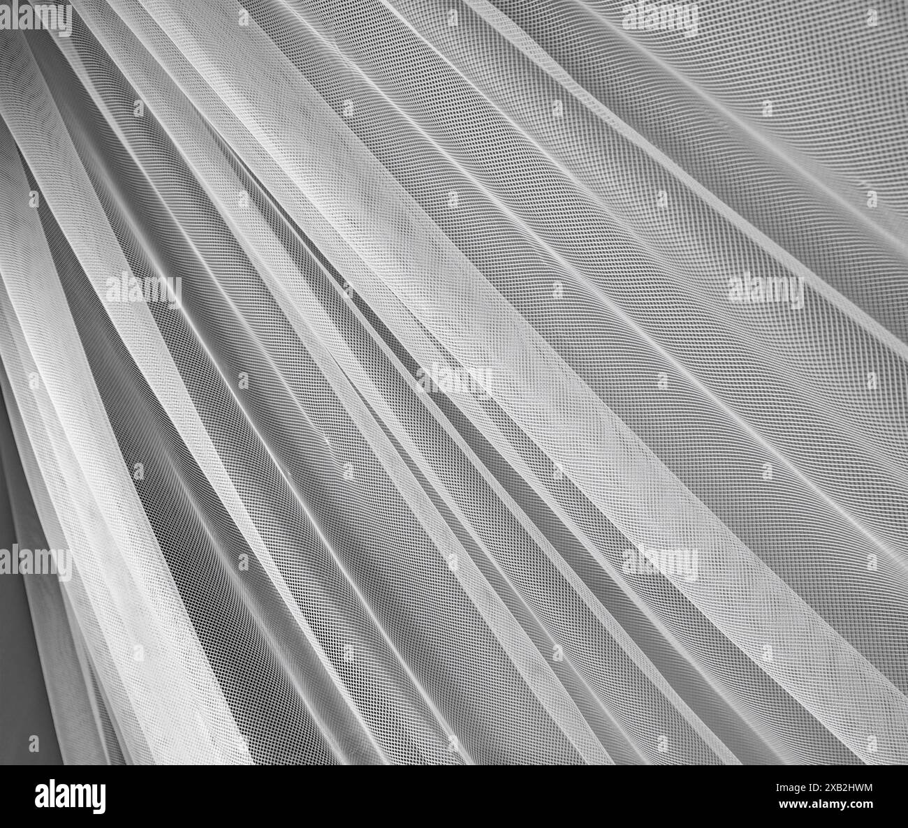Background photograph of a white fabric curtain moving with the breeze ...