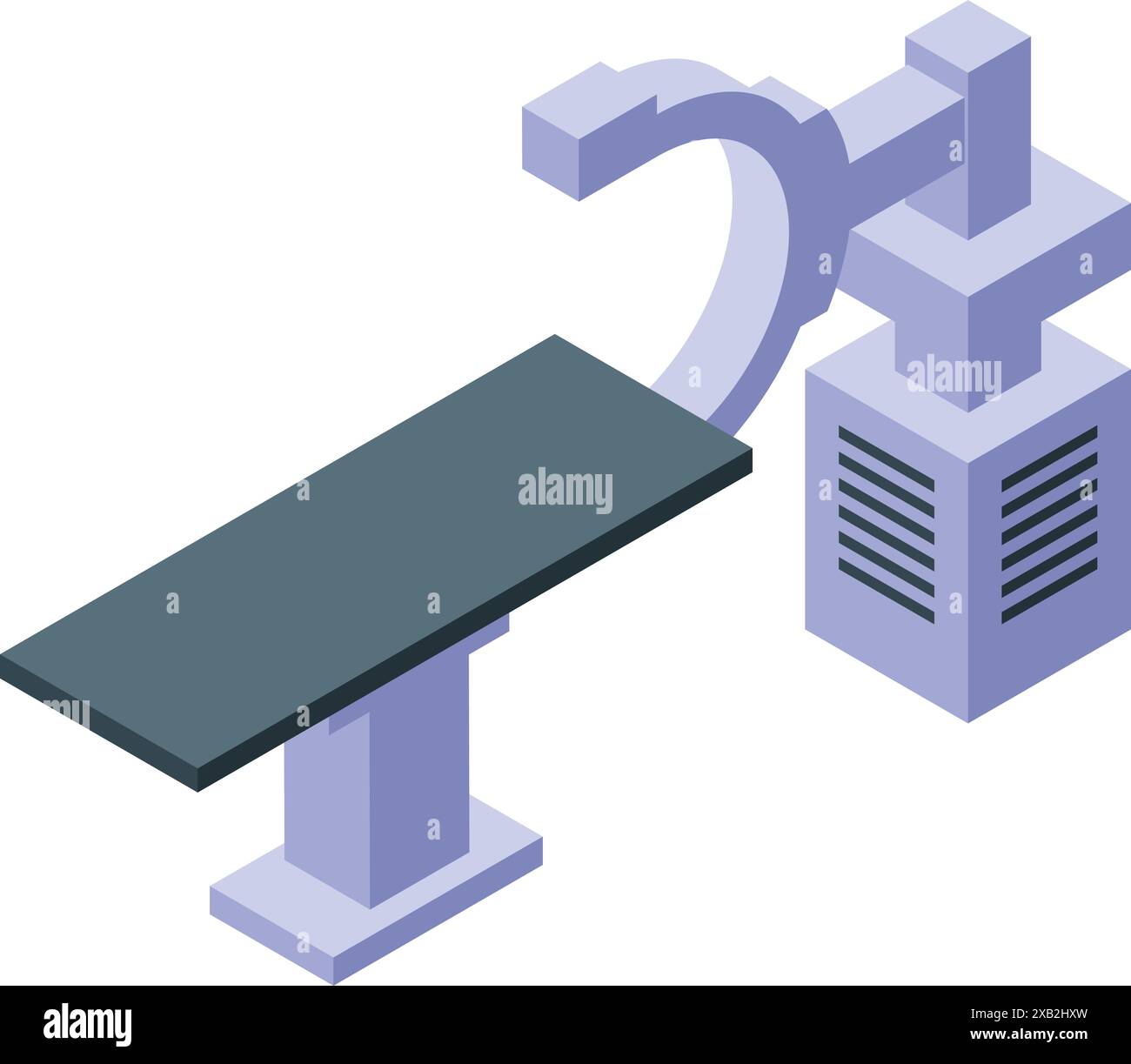 Medical equipment with x ray machine standing on adjustable table for ...