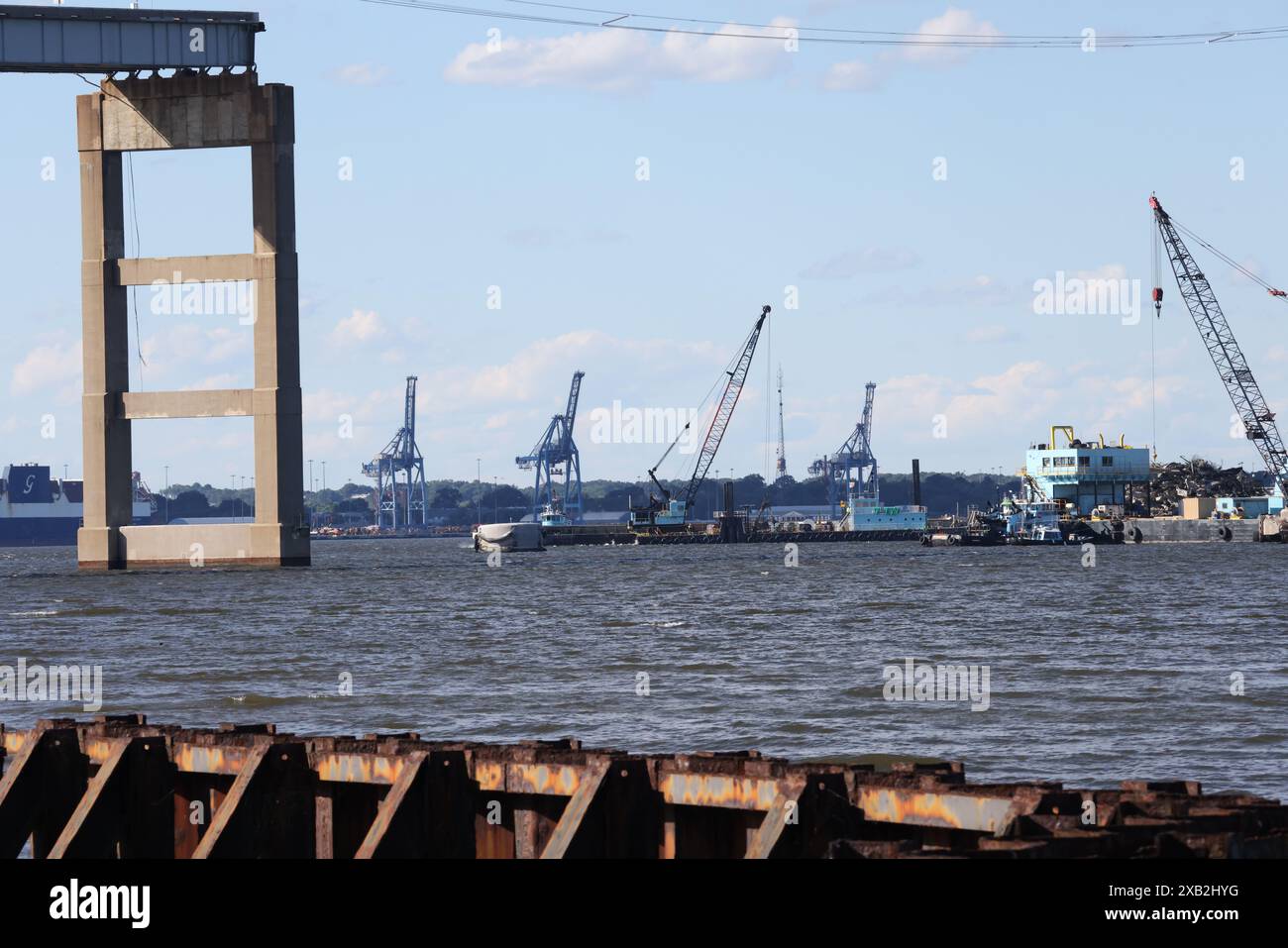 BALTIMORE, MD - JUNE 9: Final 50 Foot Deep Channel Harbor Clears Last ...