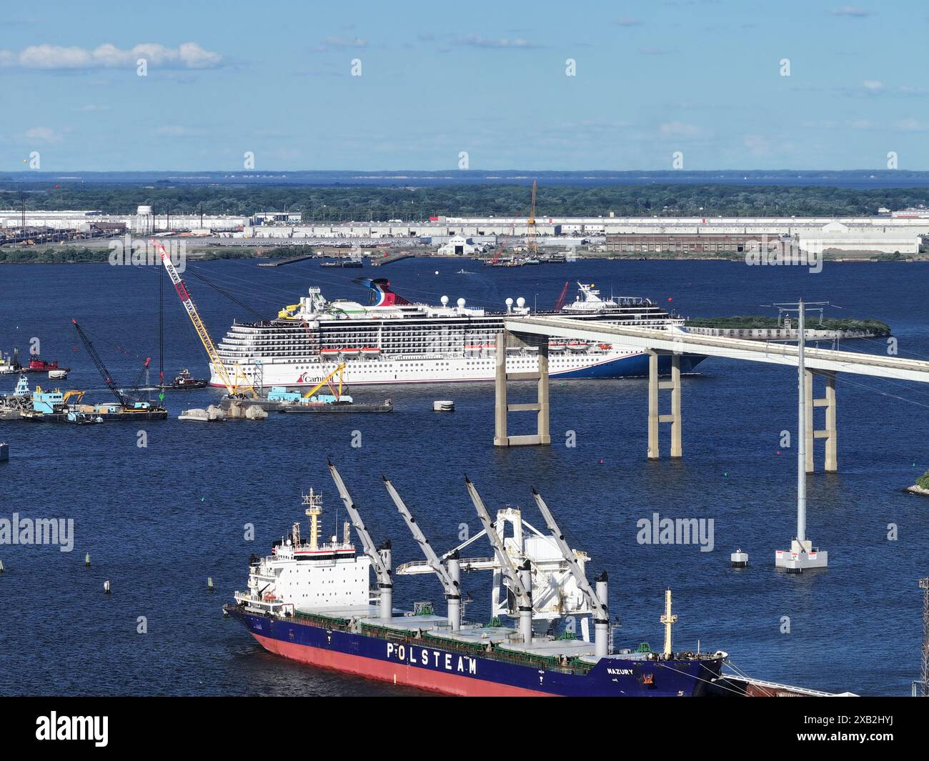 BALTIMORE, MD - JUNE 9: Final 50 Foot Deep Channel Harbor Clears Last ...