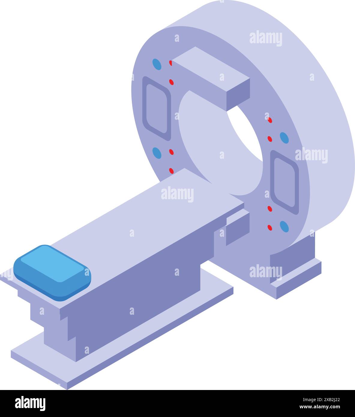 Magnetic resonance imaging scanner with modern design and empty table ...