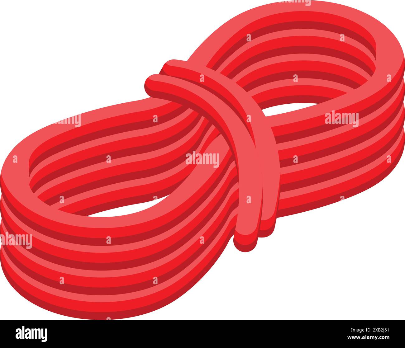 Red cable making infinity symbol representing infinite possibilities ...
