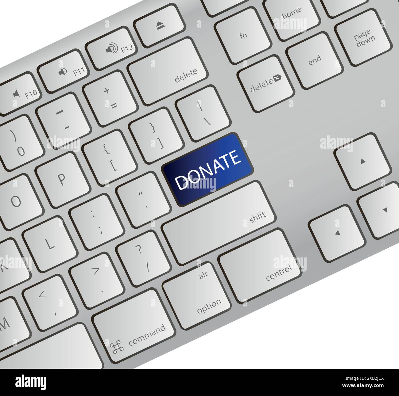 Computer keyboard - Donate. Donate button illustration. Donate key word on computer keyboard ...