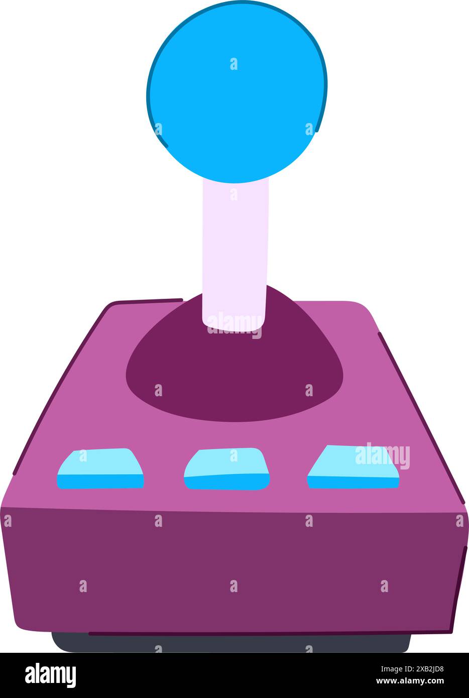 control arcade joystick cartoon vector illustration Stock Vector Image ...