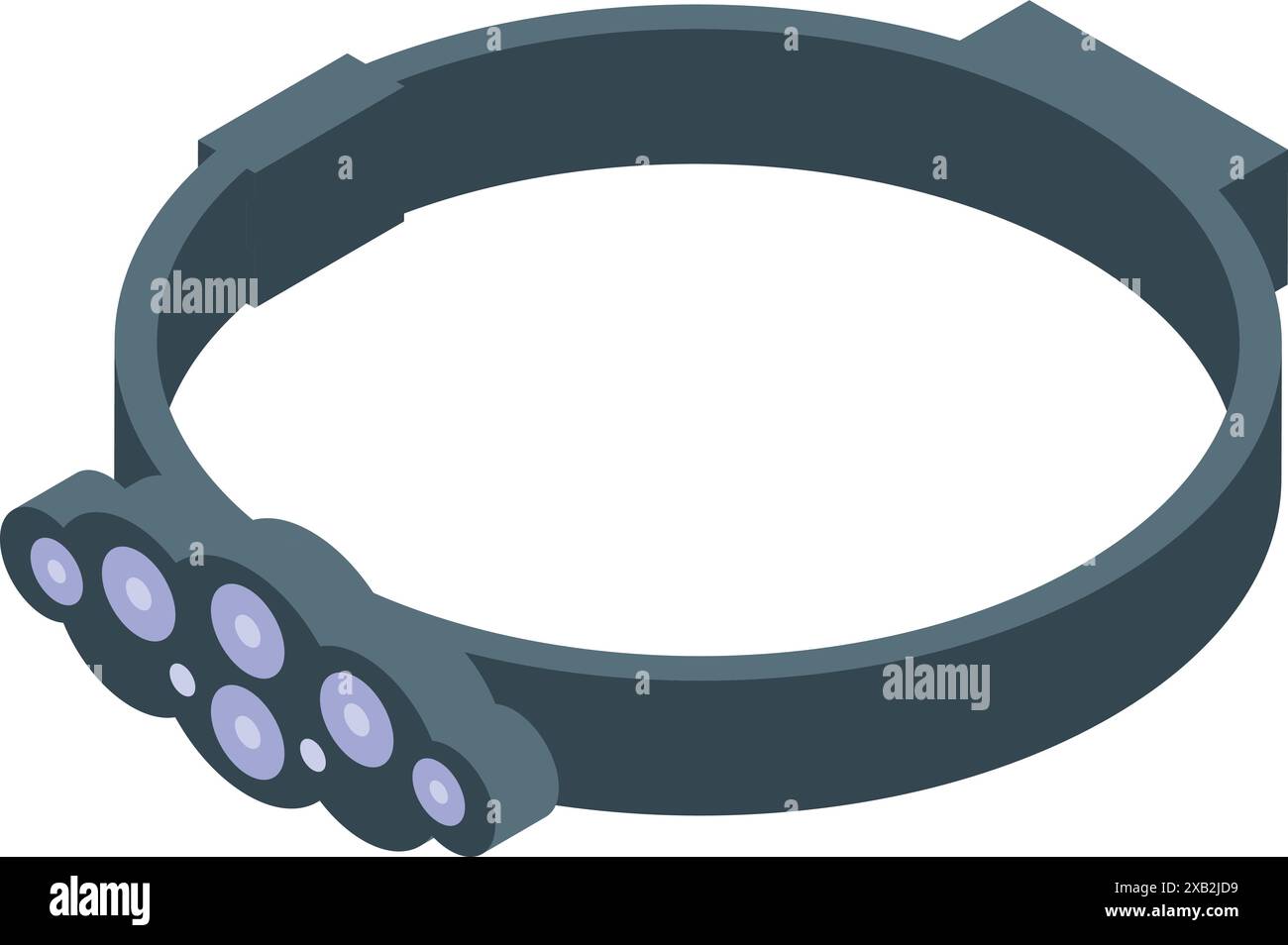 Elastic headlamp is a portable light source worn on the head, emitting ...
