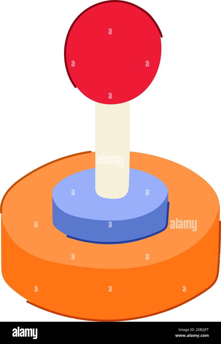 old arcade joystick cartoon vector illustration Stock Vector Image ...