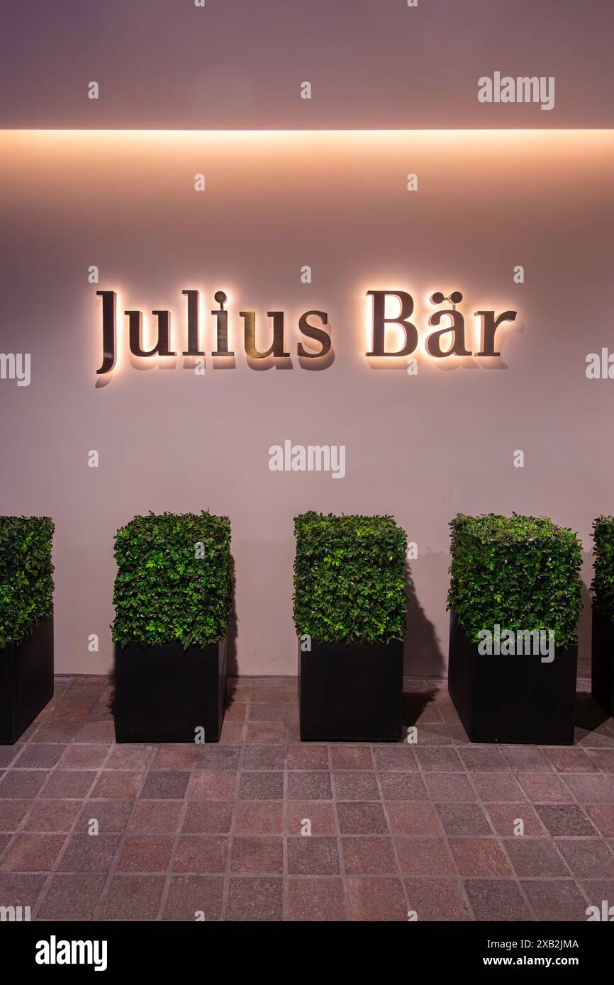 Zurich, Switzerland - May 29, 2024: Julius Bar is a swiss multinational ...