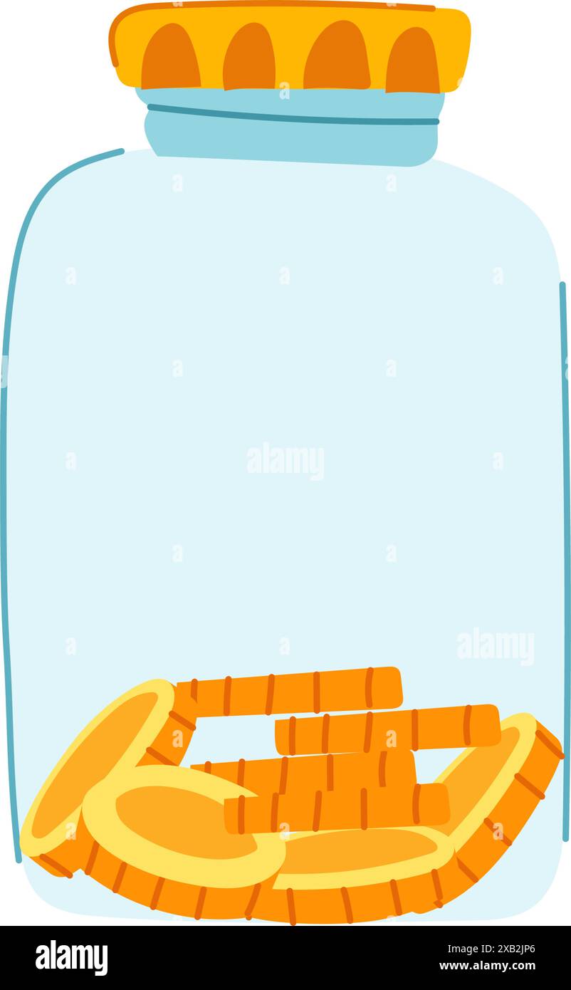 bank coin jar cartoon vector illustration Stock Vector Image & Art - Alamy