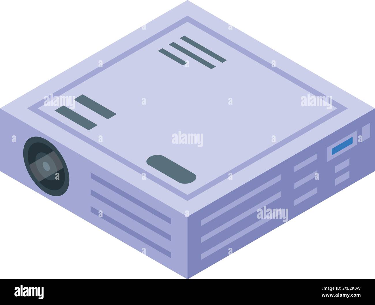 Modern projector is displaying a business presentation in an office ...