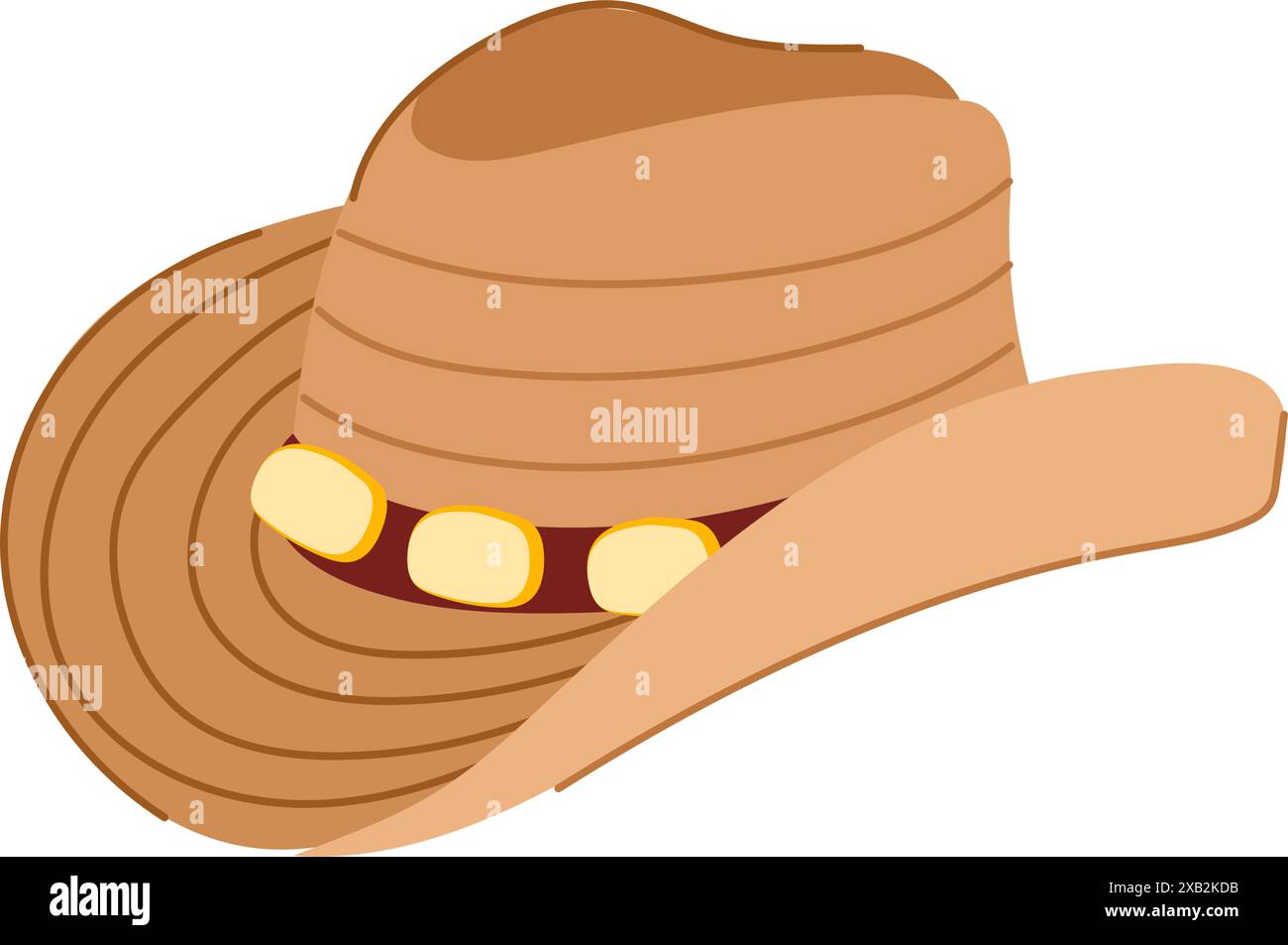 vintage cowboy hat cartoon vector illustration Stock Vector Image & Art ...