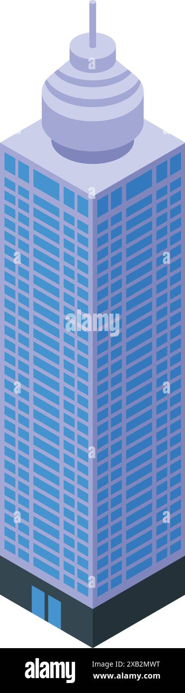 Modern skyscraper, with its many windows reflecting the sky, stands ...