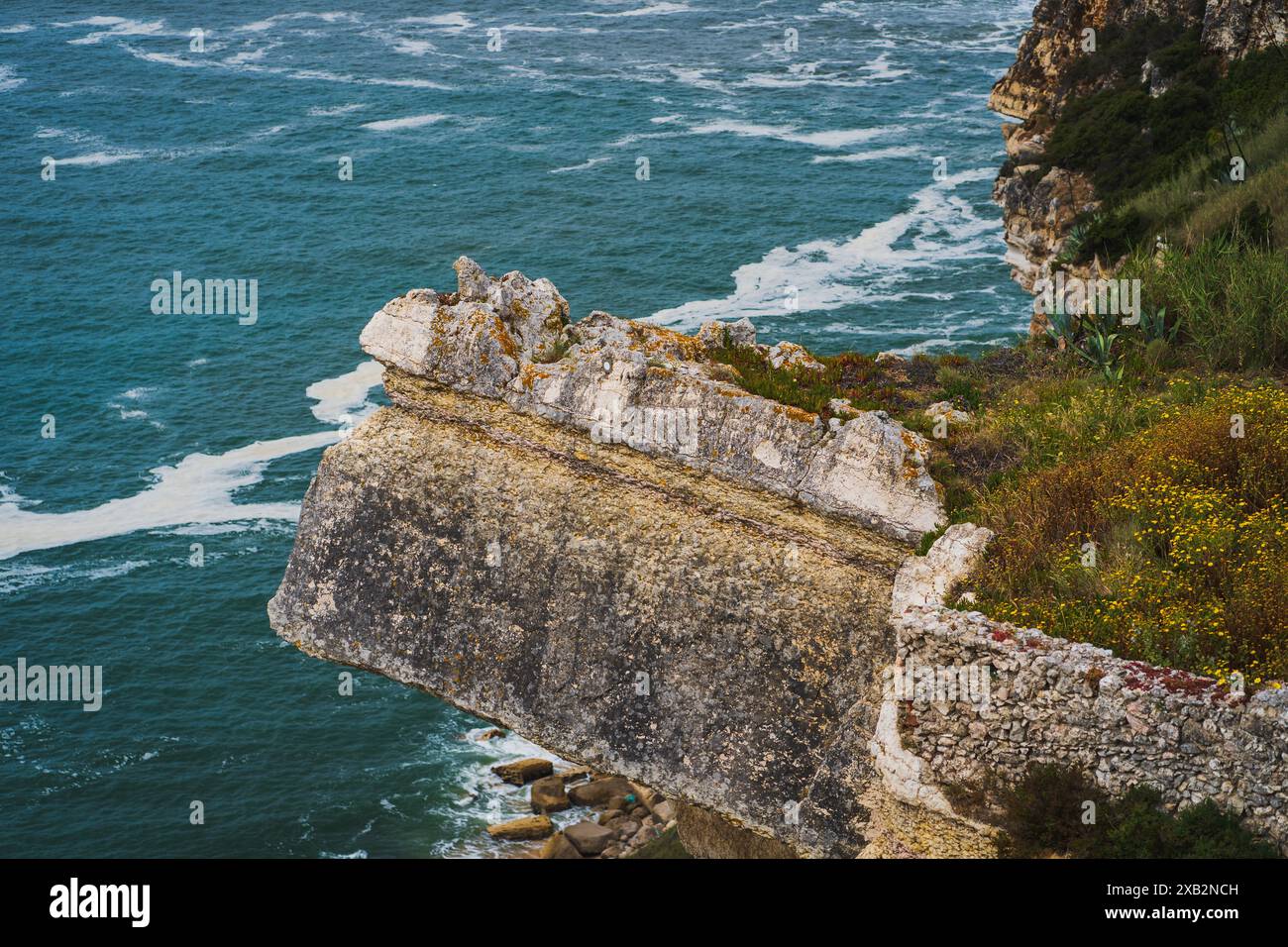 Ocean cliff Cabo da Roca, is the westernmost cape of the Eurasian ...