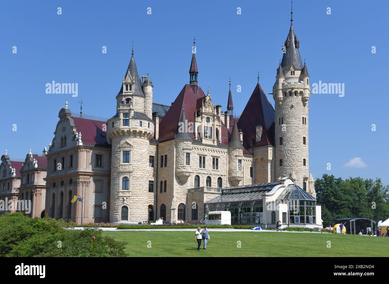 Castle Moszna and park, former residence of a Silesian Tiele-Wincler ...