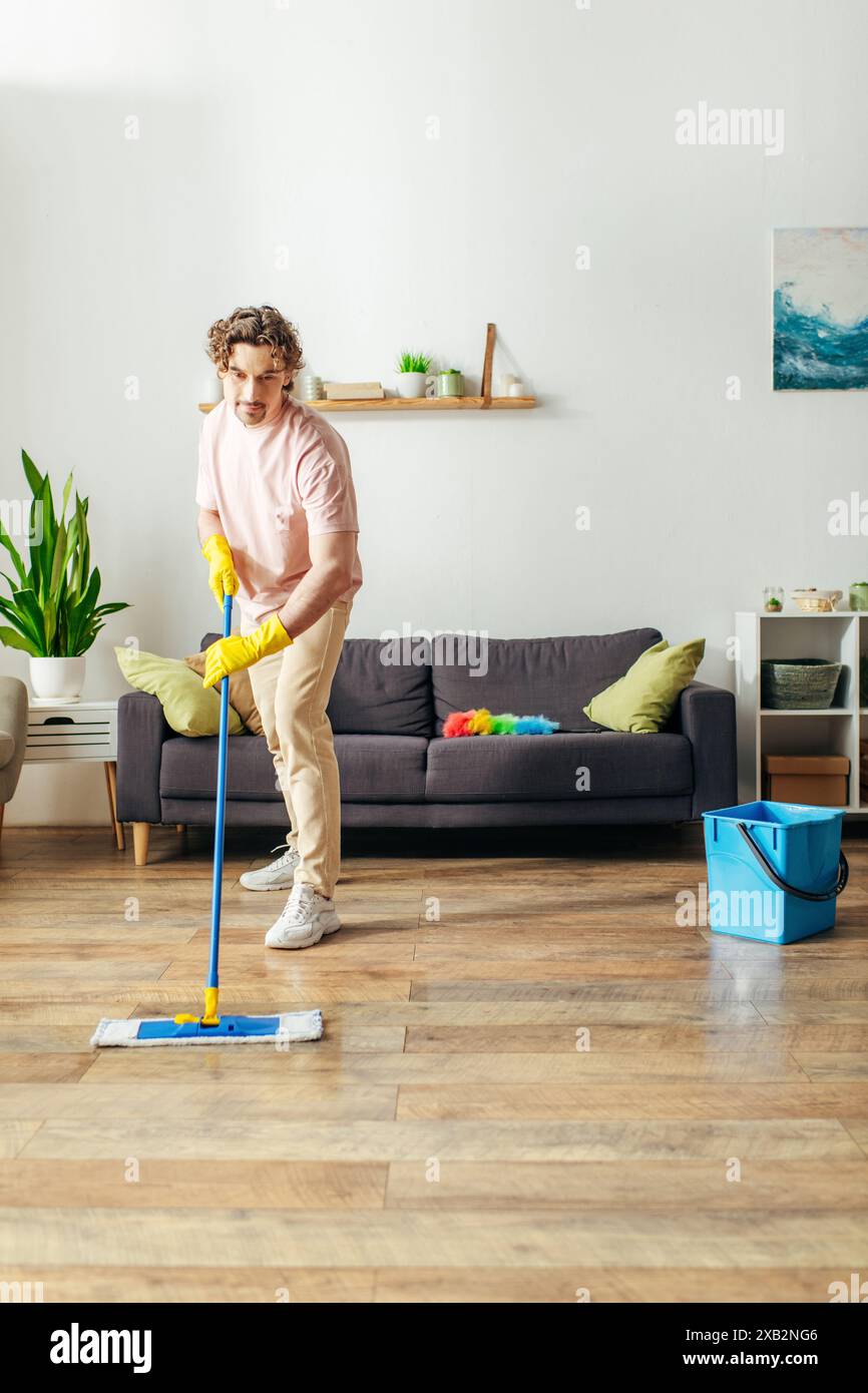 Janitor cleaning floor broom hi-res stock photography and images - Alamy