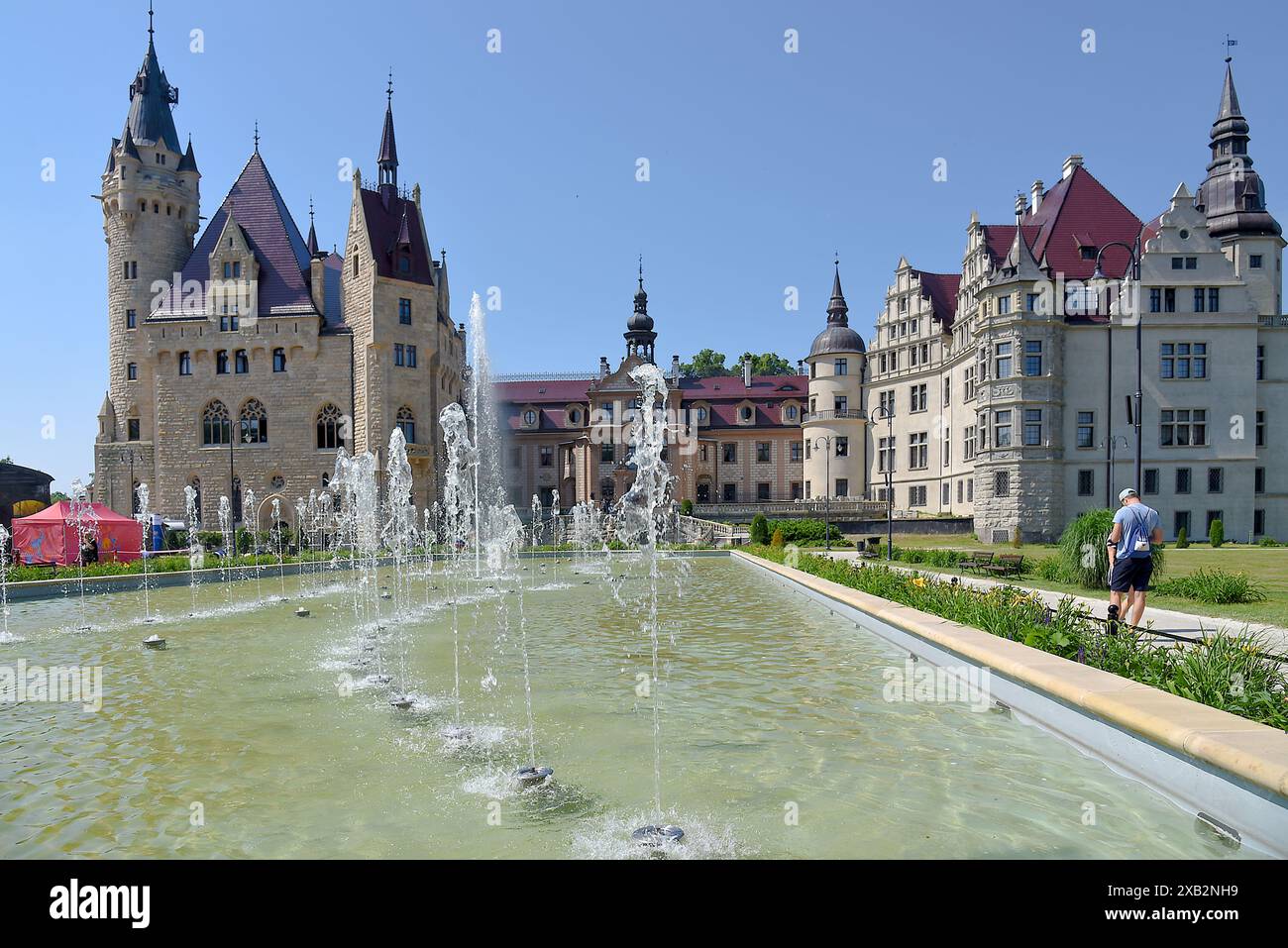 Castle Moszna and park, former residence of a Silesian Tiele-Wincler ...