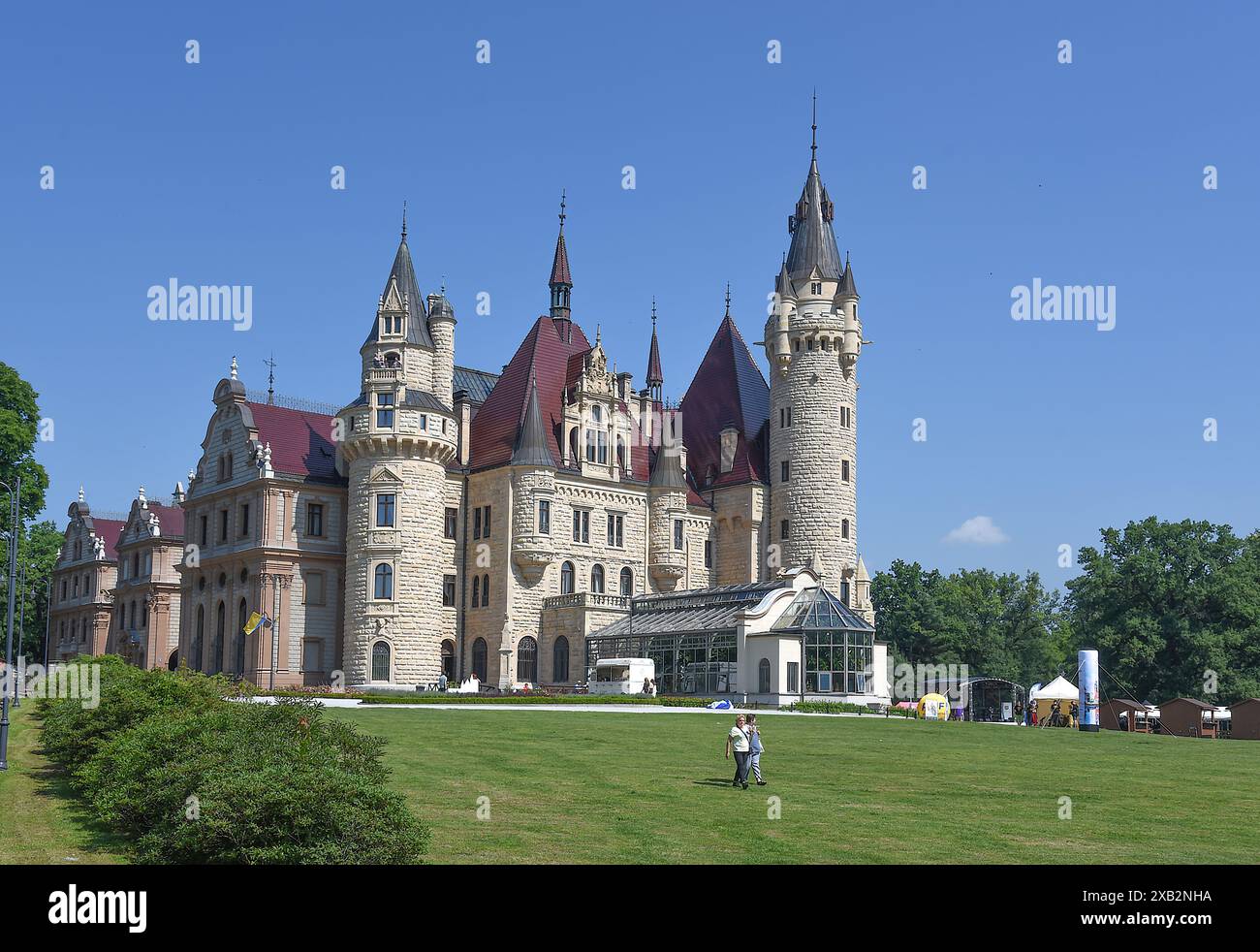 Castle Moszna and park, former residence of a Silesian Tiele-Wincler ...