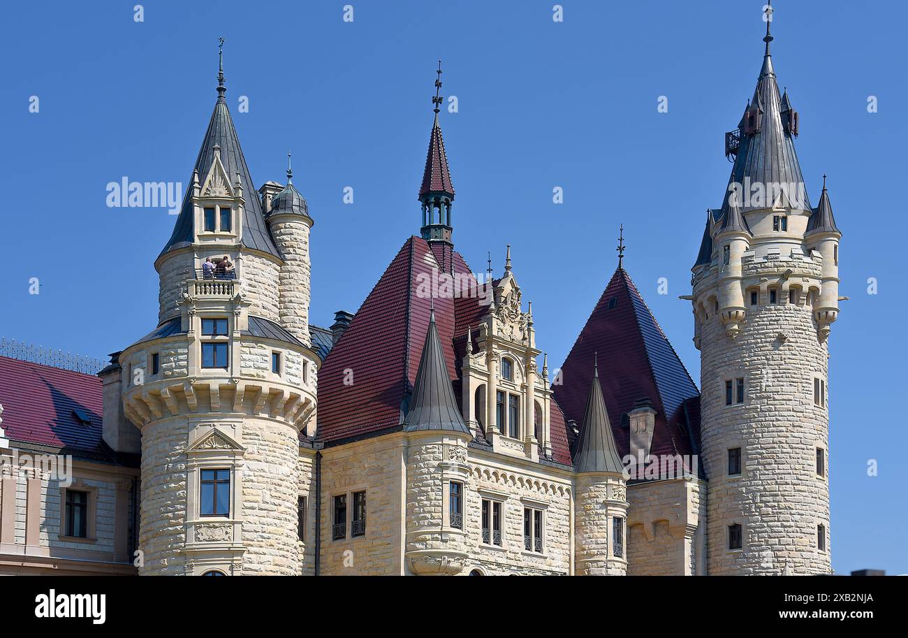 Castle Moszna and park, former residence of a Silesian Tiele-Wincler ...