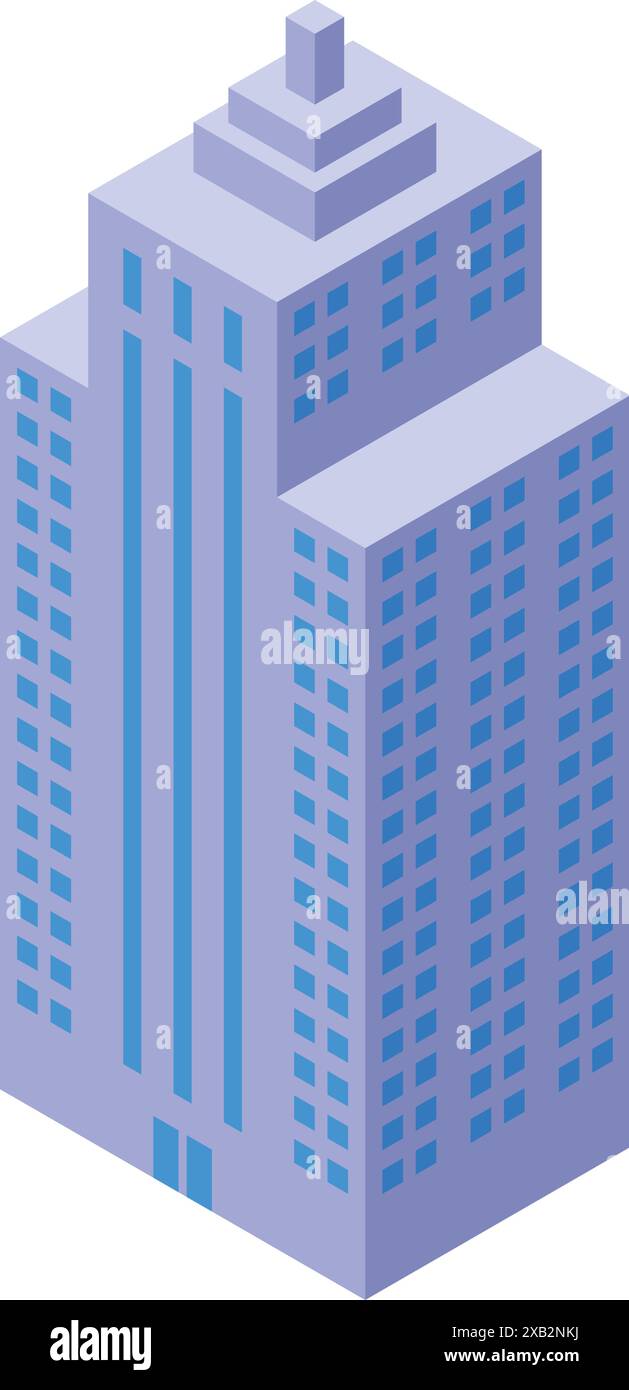 Isometric view of a modern office building, perfect for projects ...