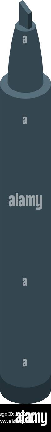 Closed black marker standing up with isometric viewpoint Stock Vector ...