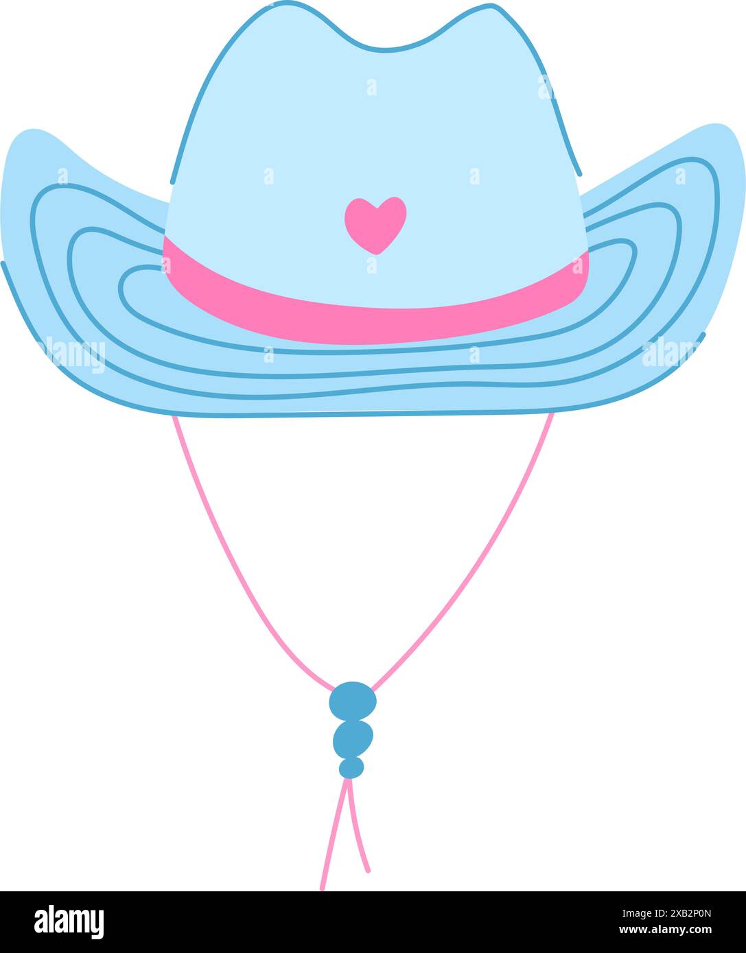country cowgirl hat cartoon vector illustration Stock Vector Image ...