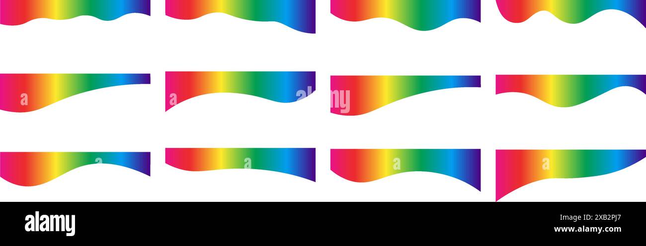 Collection Of Dividers Shape Templates Modern Separator Header For Website And App Curve Lines