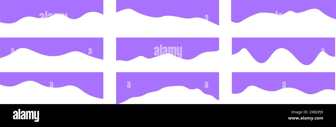 Collection Of Dividers Shape Templates Modern Separator Header For Website And App Curve Lines