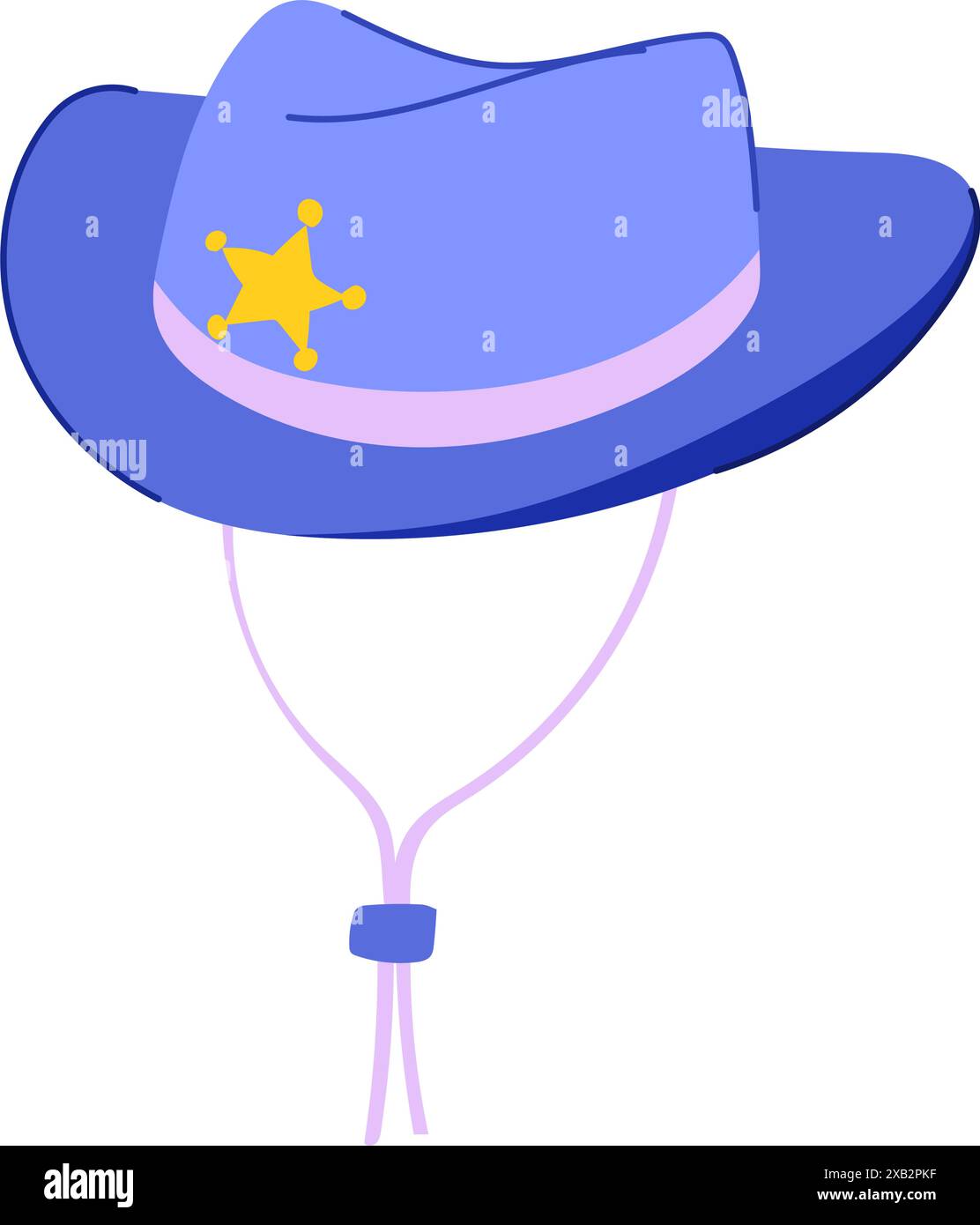 pink cowgirl hat cartoon vector illustration Stock Vector Image & Art ...