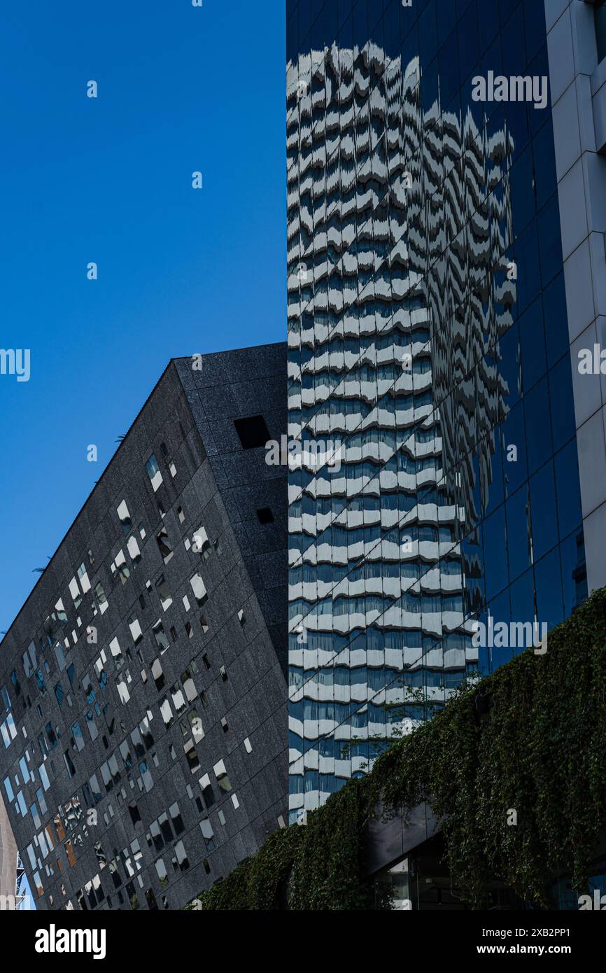 This image captures the striking modern architecture in Tbilisi ...