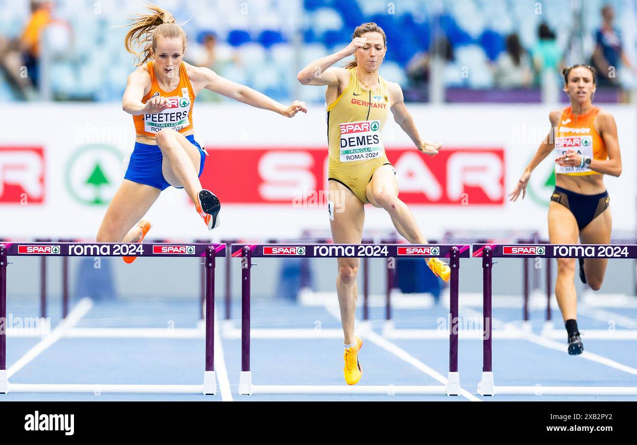 Rome, Italy. 10th June, 2024. ROME - Cathelijn Peeters in action on the ...