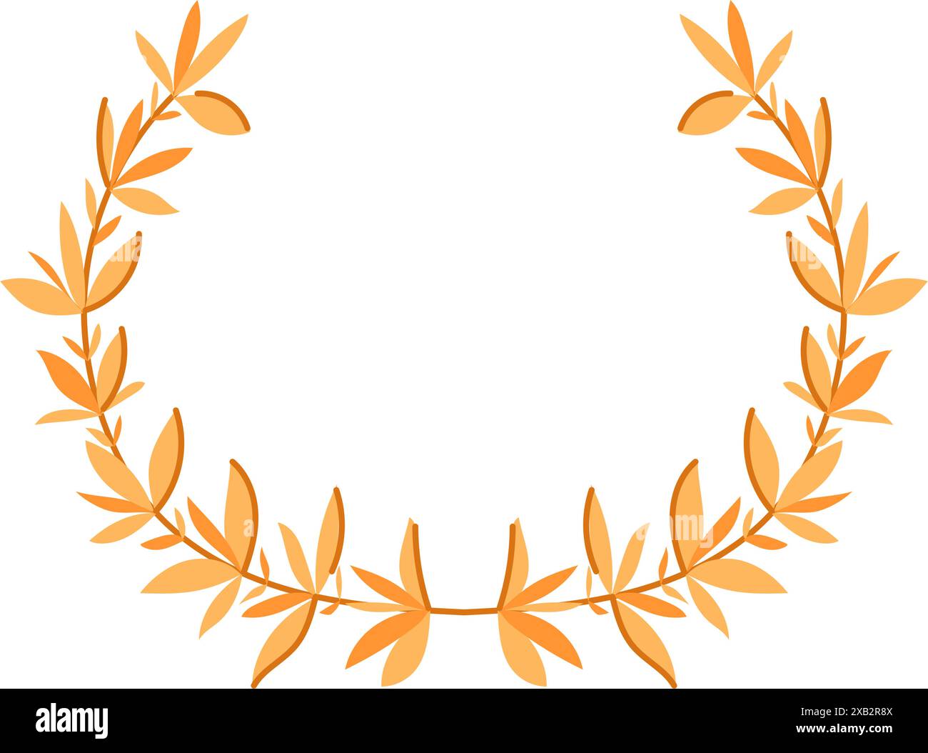 leaf gold laurel cartoon vector illustration Stock Vector Image & Art ...