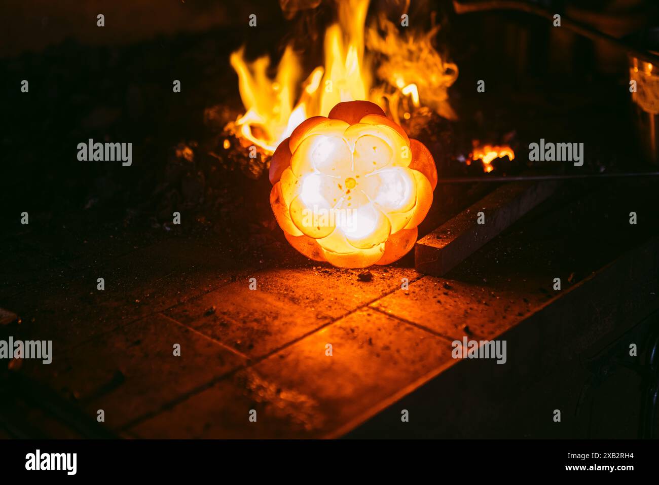 Forge in flame fire blacksmithing hi-res stock photography and images ...