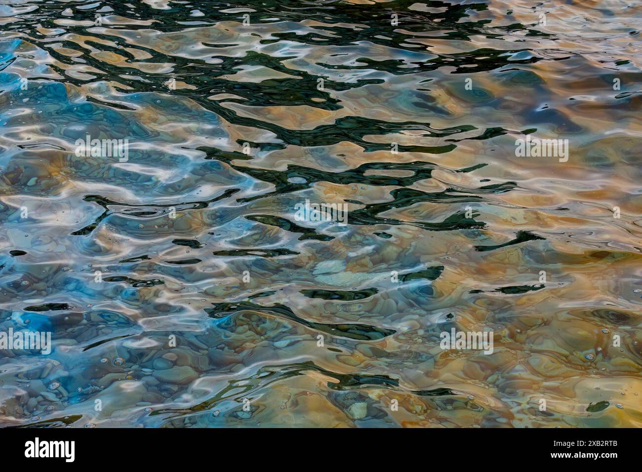 Abstract Aquatic Patterns Created By The Reflected Light On The